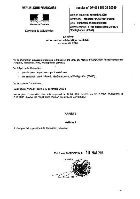 Non-opposition à une déclaration préalable - DP06835509E0029 - M ... Non-opposition à une déclaration préalable - DP06835509E0029 - M ...